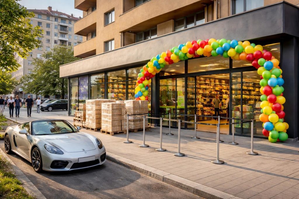 Nebunie la deschiderea magazinului DOR în Cluj: cozi, pachete gratuite ...